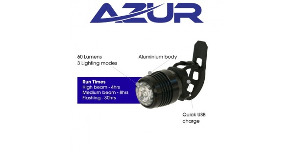 Azur | USB Cyclops 60 Lumens Head Light | Go Easy Online