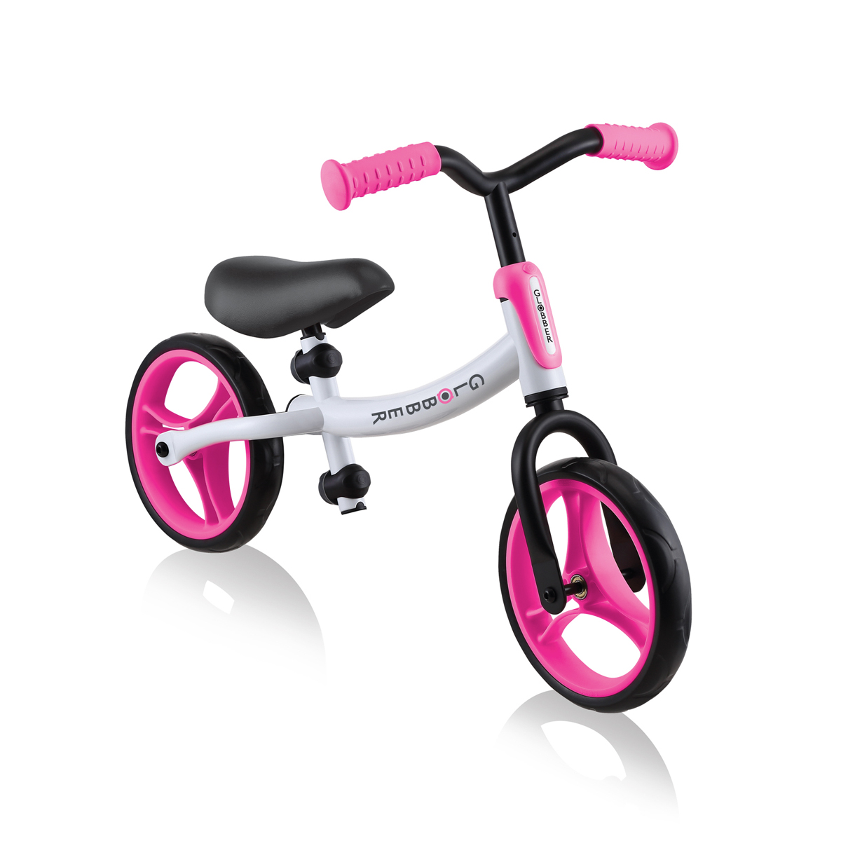 Globber Go Bike Balance Bike White Neon Pink