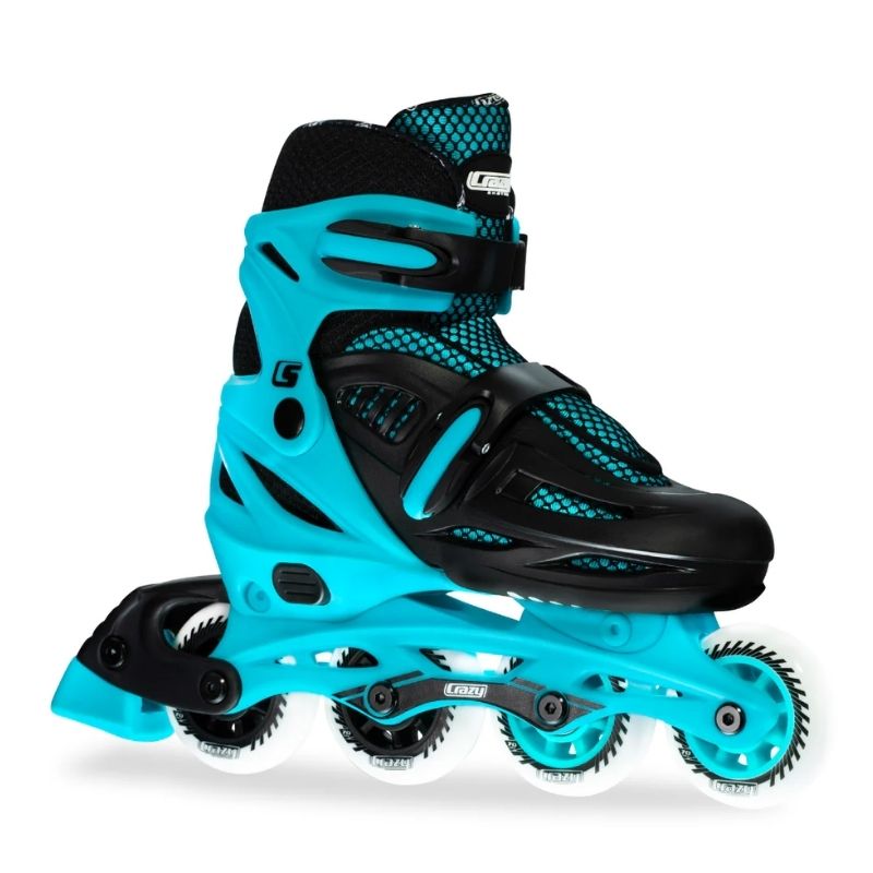 Shop Crazy Skates Blade Teal Size Adjustable Inline Skates - MEDIUM | 2-5