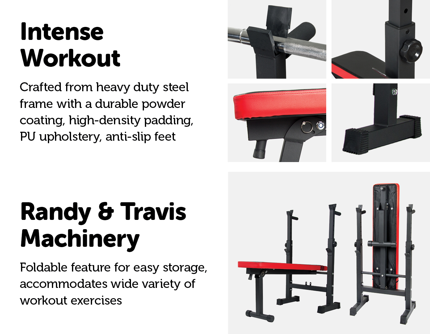 Folding Flat Weight Bench for Home Gym | Go Easy Online