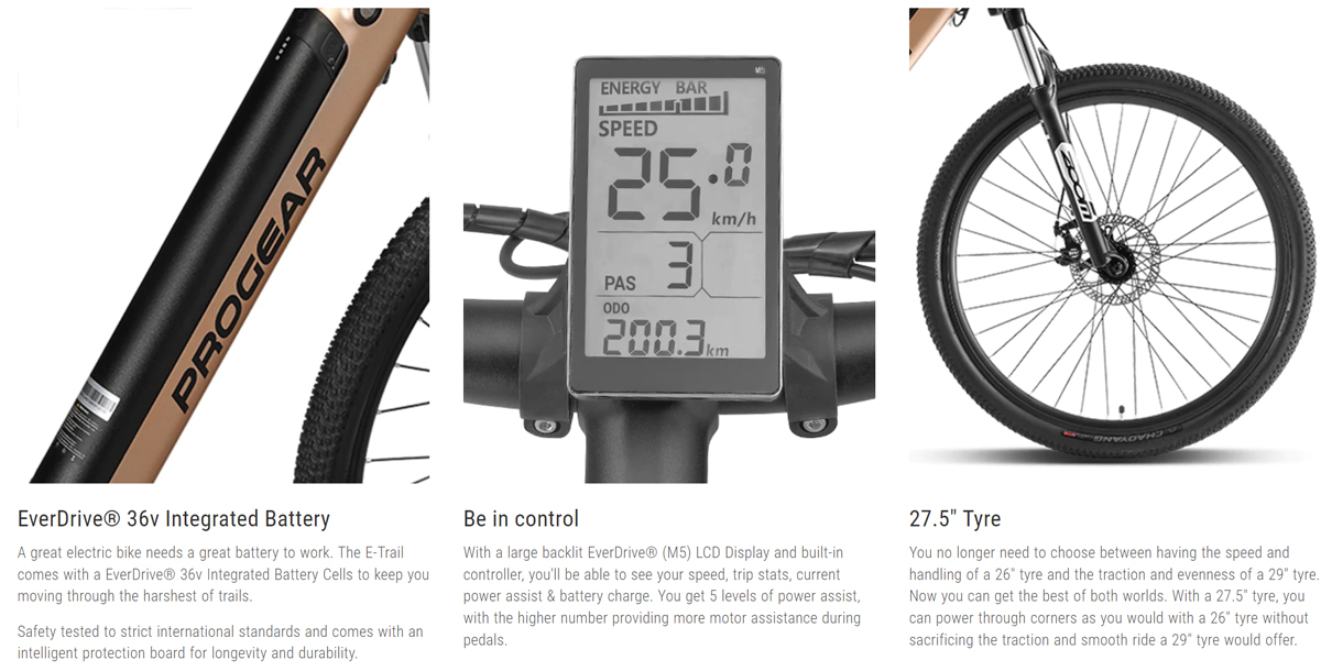 27.5" Progear E-Trail MTB Dual Suspension E-Bike